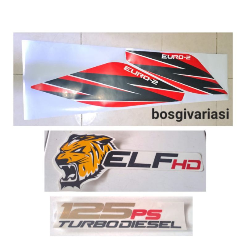 Jual stiker emblem isuzu elf nkr 71 macan / stiker isuzu elf 125ps ...