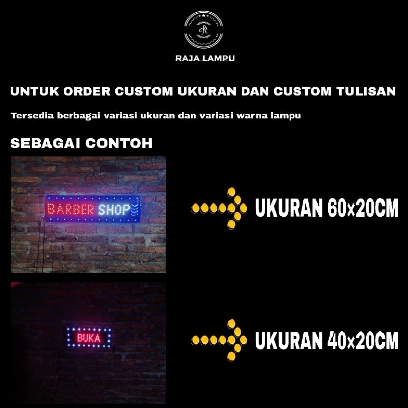 Jual TULISAN LAMPU LED SIGN/CUSTOM TULISAN DAN UKURAN | Shopee Indonesia