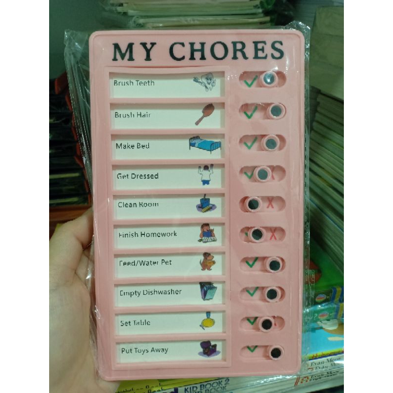 Jual Papan checklist My Chores, Papan jadwal belajar, Papan to do list ...