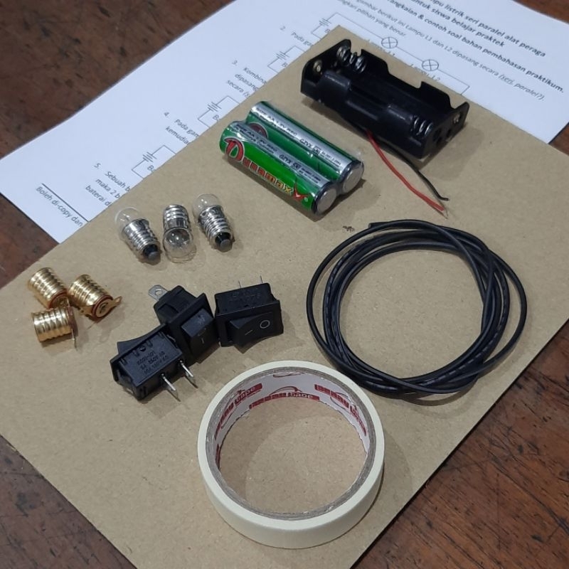 Jual Paket lengkap kit lampu listrik seri paralel alat peraga siswa ...