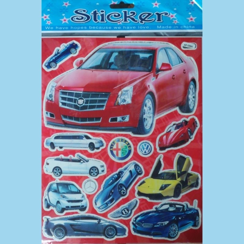 Jual stiker laser gambar tempel laser sticker anak karaker mobil AP ...