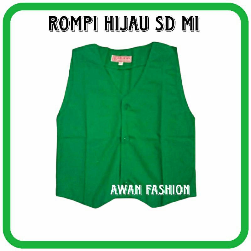 Jual Rompi SD Hijau MI Lengkap Ukuran Kelas 1 sampai 6 SD | Shopee ...