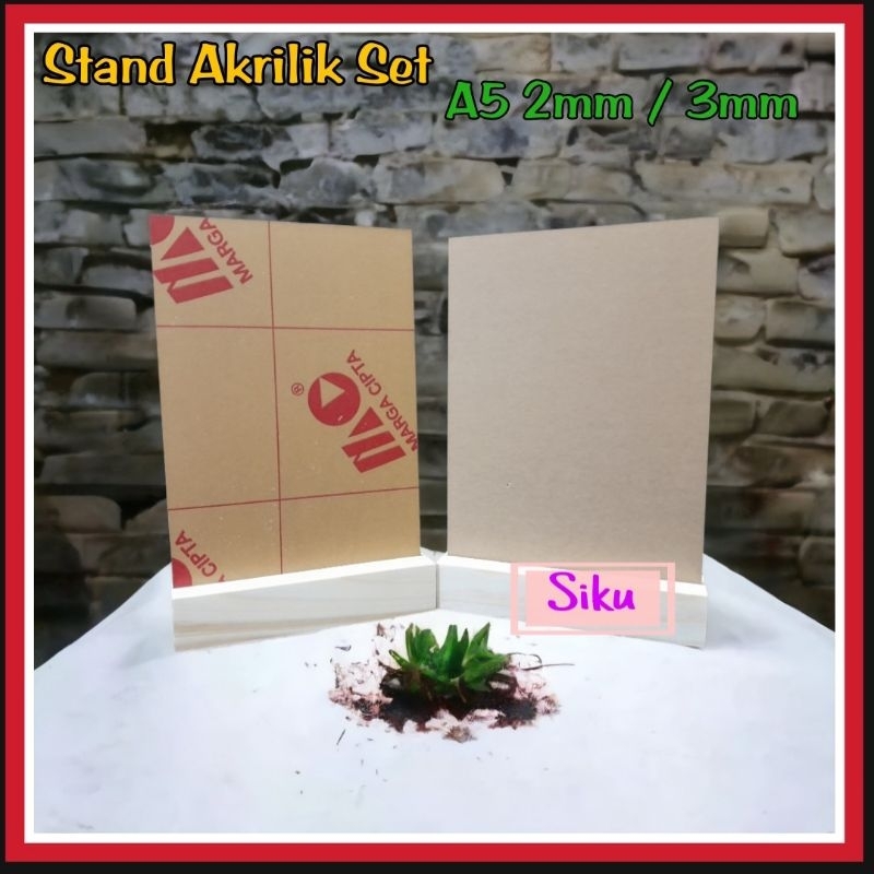 Jual Akrilik Stand Kayu A5 / Akrilik 2MM A5 / Akrilik 3MM A5 | Shopee ...