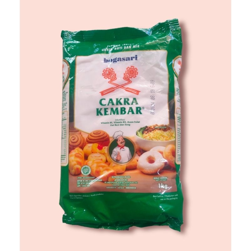 Jual Tepung terigu cakra kembar protein tinggi 1 kg | Shopee Indonesia