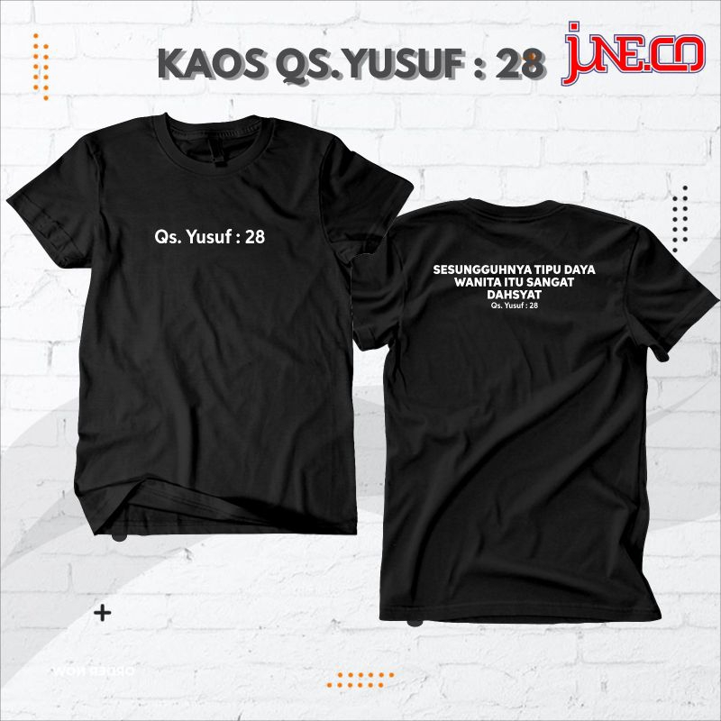 Jual Kaos Baju Distro viral Tipu Daya Wanita Surat Yusuf ayat 28 | Shopee Indonesia