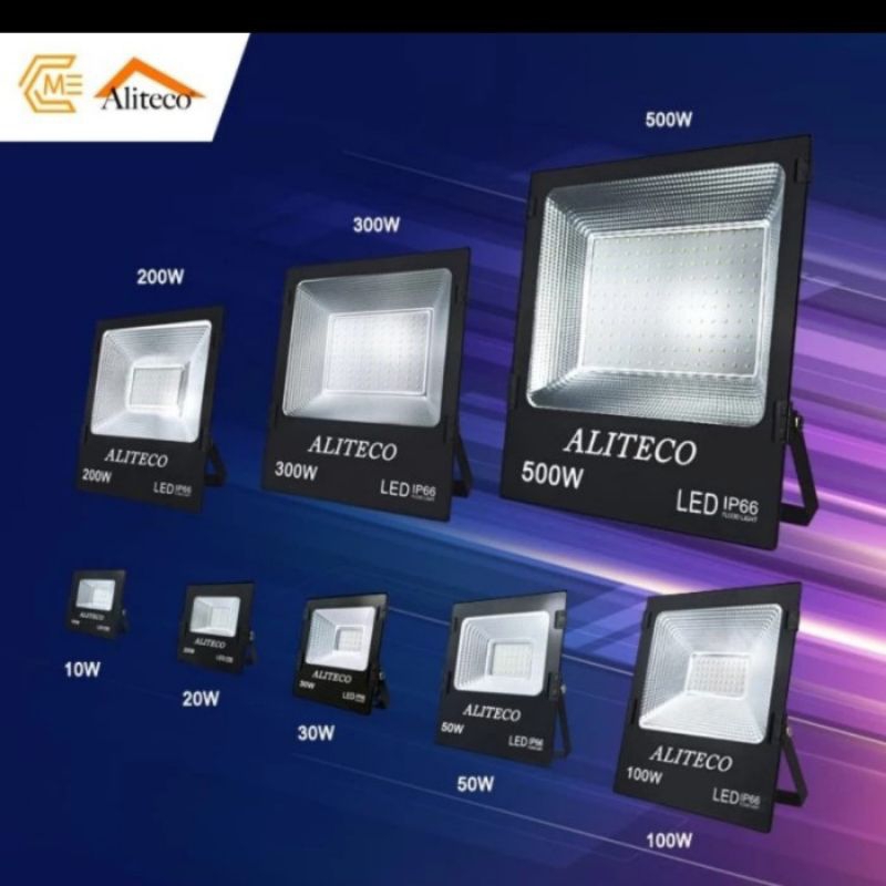 Jual aliteco lampu led sorot tembak jalan 50w 100w 200w 300w 500w outdoor taman spot light ...