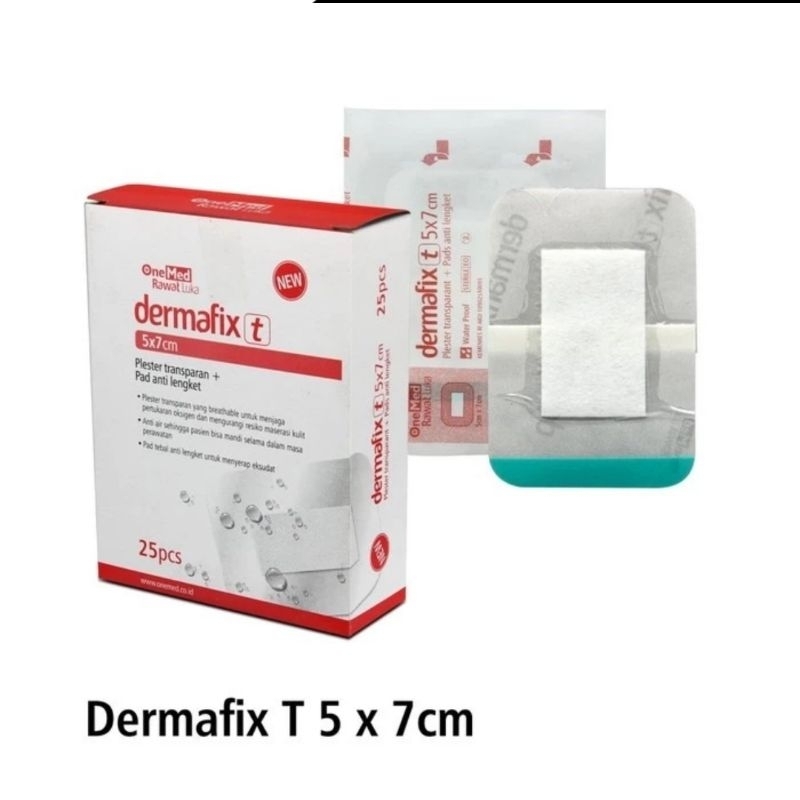 Jual Dermafix t 5x7cm plester transparan anti air tdk lengket pd luka ...