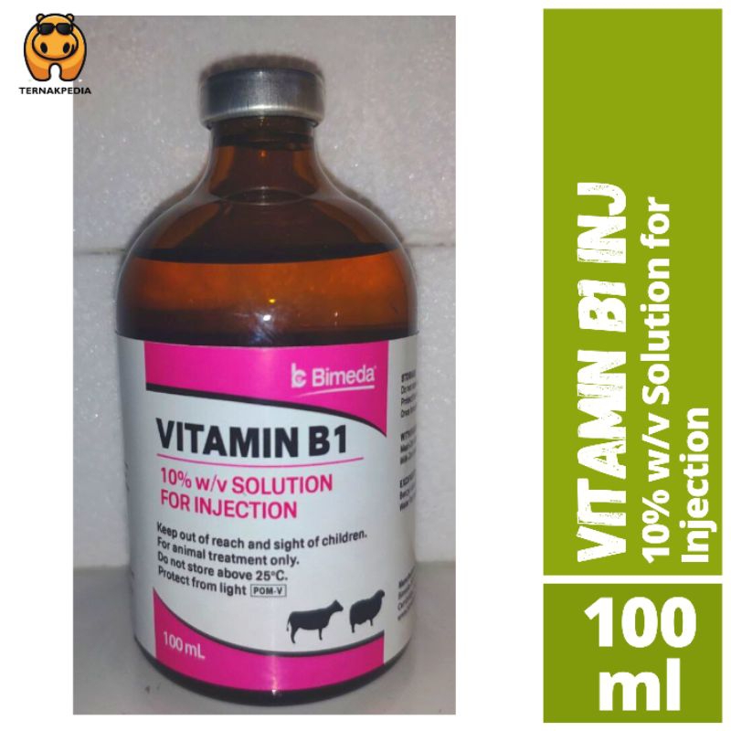 Jual Vitamin B1 100 ml Injeksi Bimeda - Obat Lumpuh Ternak - Thiamin ...