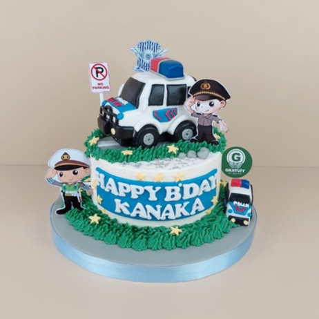 Jual CAKE TEMA MOBIL DAN POLISI UK 15CM / KE ULANG TAHUN | Shopee Indonesia