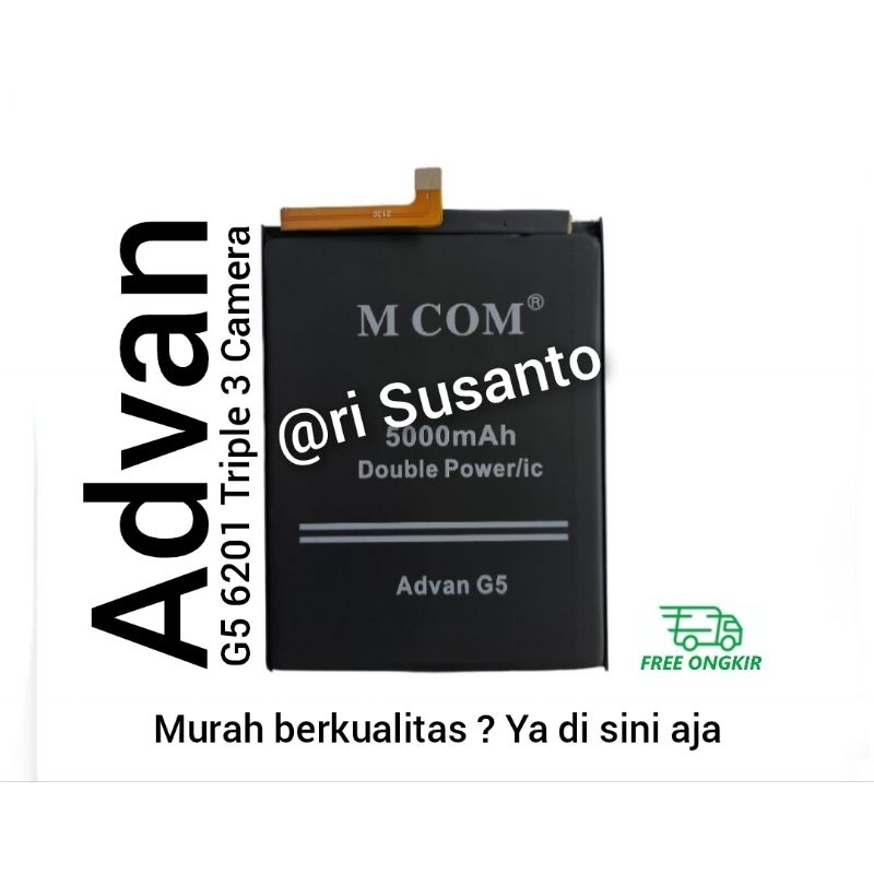 Jual Baterai MCOM for Advan G5 6201 Triple Camera Double Power 5000mAh batere batre batrai ...