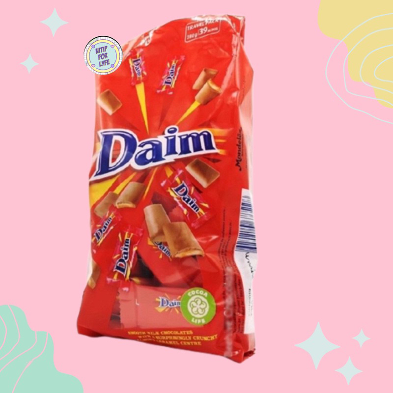 Jual DAIM MINIS Chocolate with cruchy almond Caramel 200gr | Shopee ...