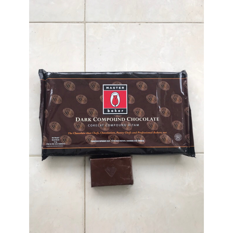 Jual Tulip DCC +/- 500 gr repack Dark chocolate compound Cokelat ...