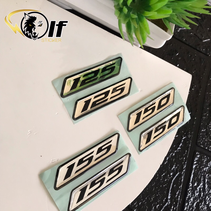 Jual Sticker emblem cc motor 3D stiker 125 150 155 | Shopee Indonesia