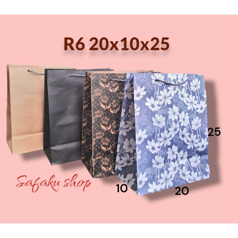 Jual PAPERBAG ukuran R6 20x10x25 Murah Kokoh Berkualitas paper bag tas ...