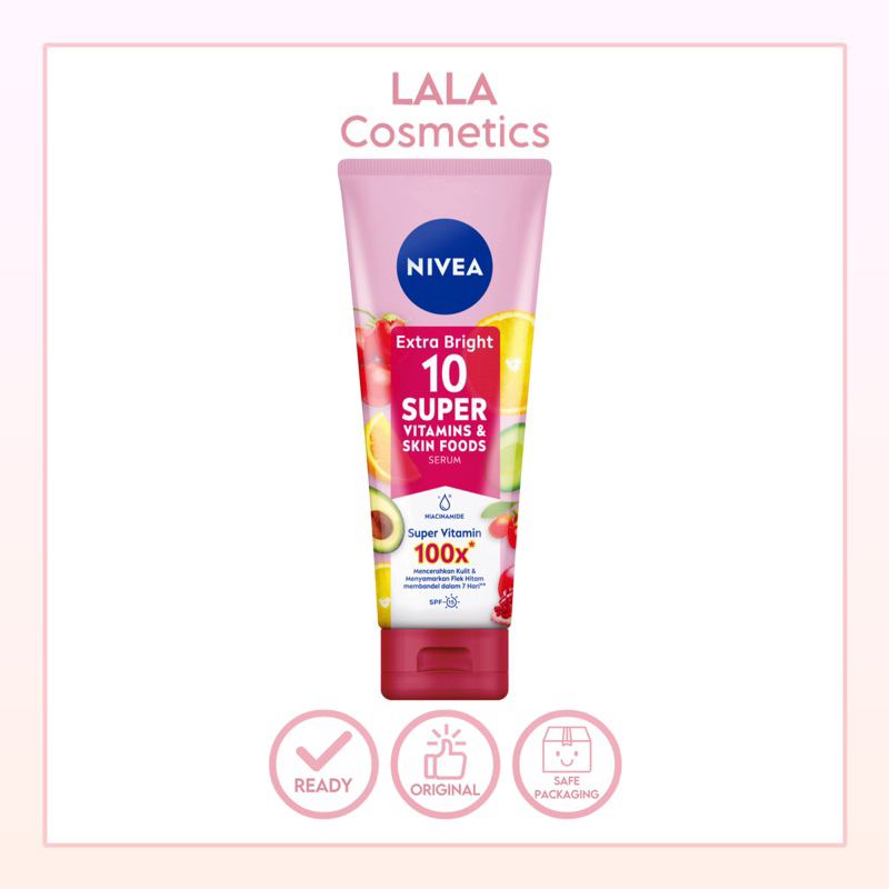 Jual NIVEA Extra Bright 10 Super Vitamins & Skin Foods Body Serum 180ML ...
