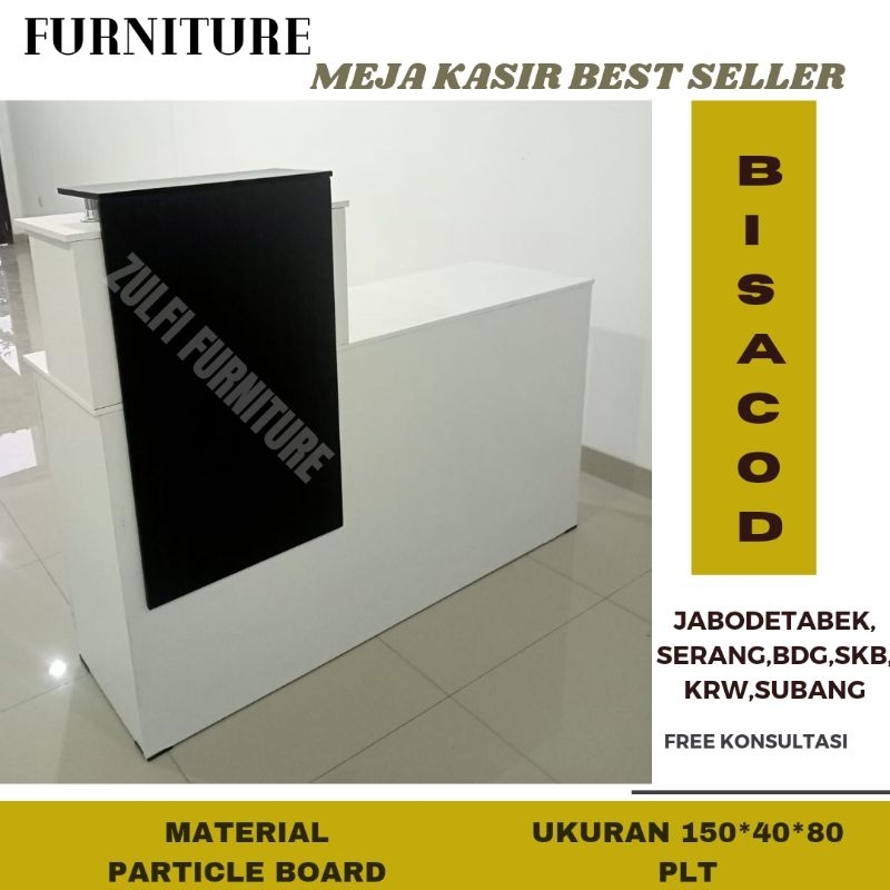 Jual MEJA KASIR LAUNDRY MEJA RESEPSIONIS TOKO POLOSAN HITAM PUTIH UNDAK ...