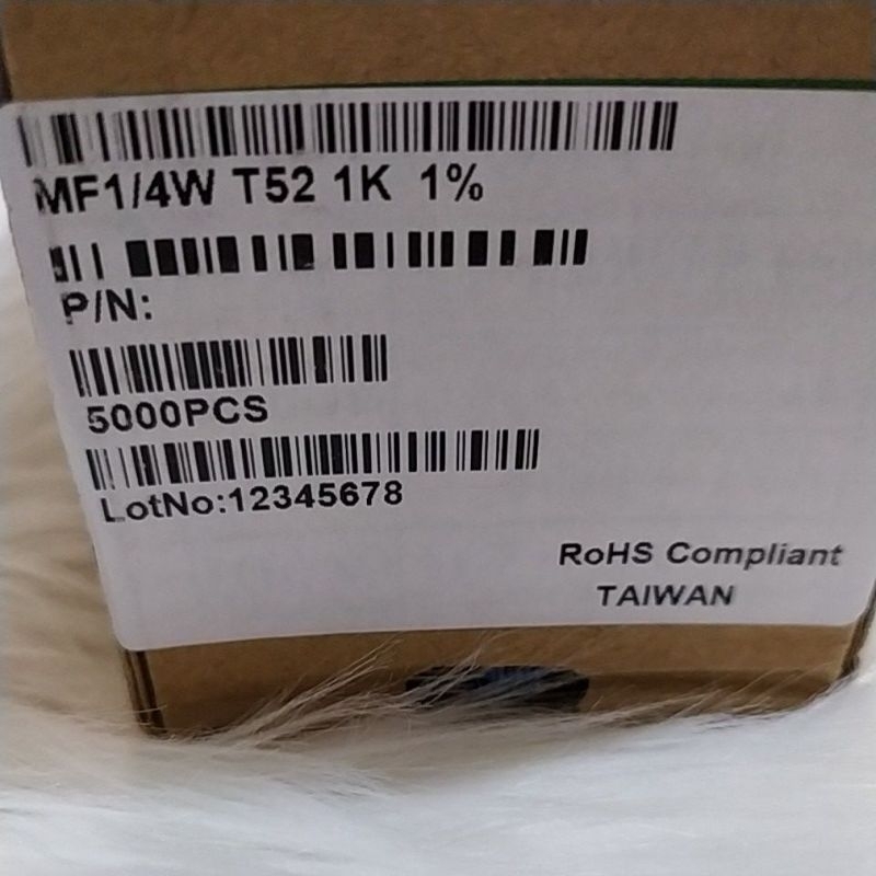 Jual 5000 pcs resistor 1/4 watt 4k7, 100K, 1K, 22K, 47K, 10K, 15K, 2K2 ...