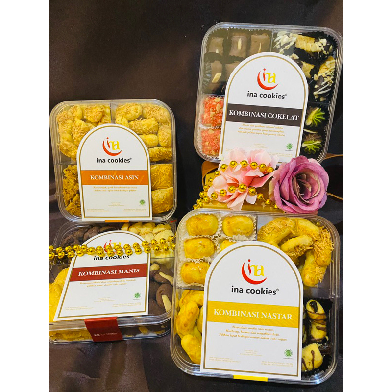 Jual ina cookies kombinasi kue kering lebaran kuker parcel | Shopee ...