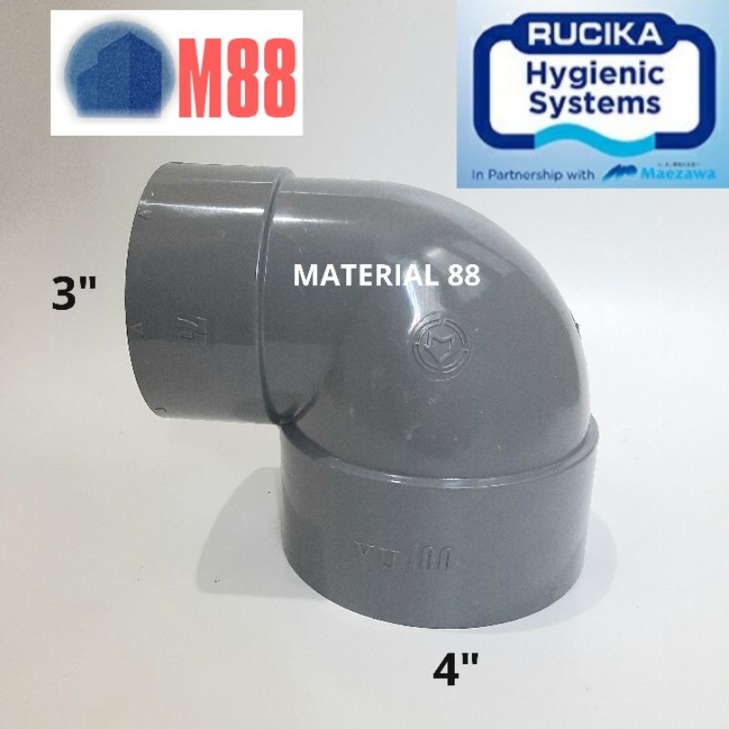 Jual Keni 4x3 inch RUCIKA VUL 90 Increaser Elbow 4 x 3 Knie L Special Fitting | Shopee Indonesia