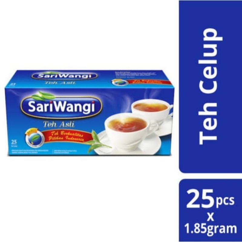 Jual Teh Sariwangi Sari Wangi Kotak Tea Isi 25 pcs | Shopee Indonesia
