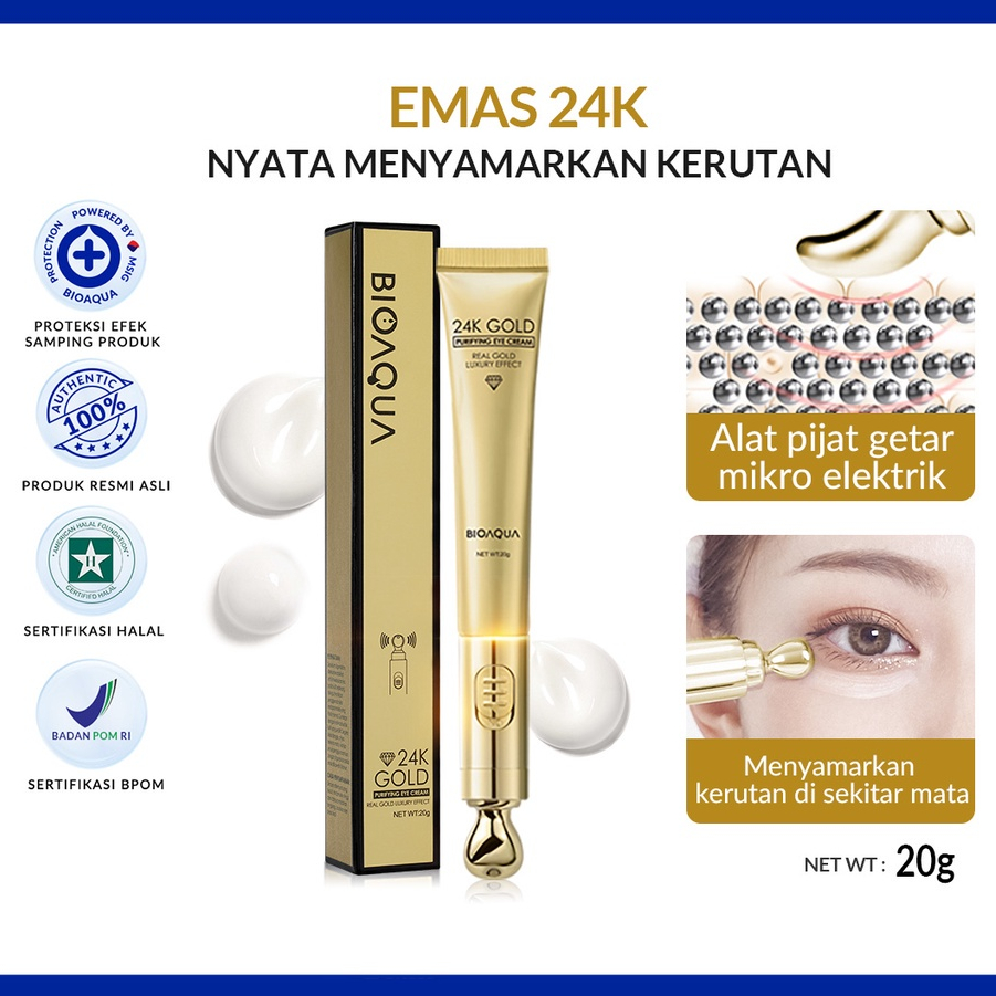 Jual BIOAQUA 24K Gold Purrifying Eye Cream Menghilangkan Kantung Mata ...