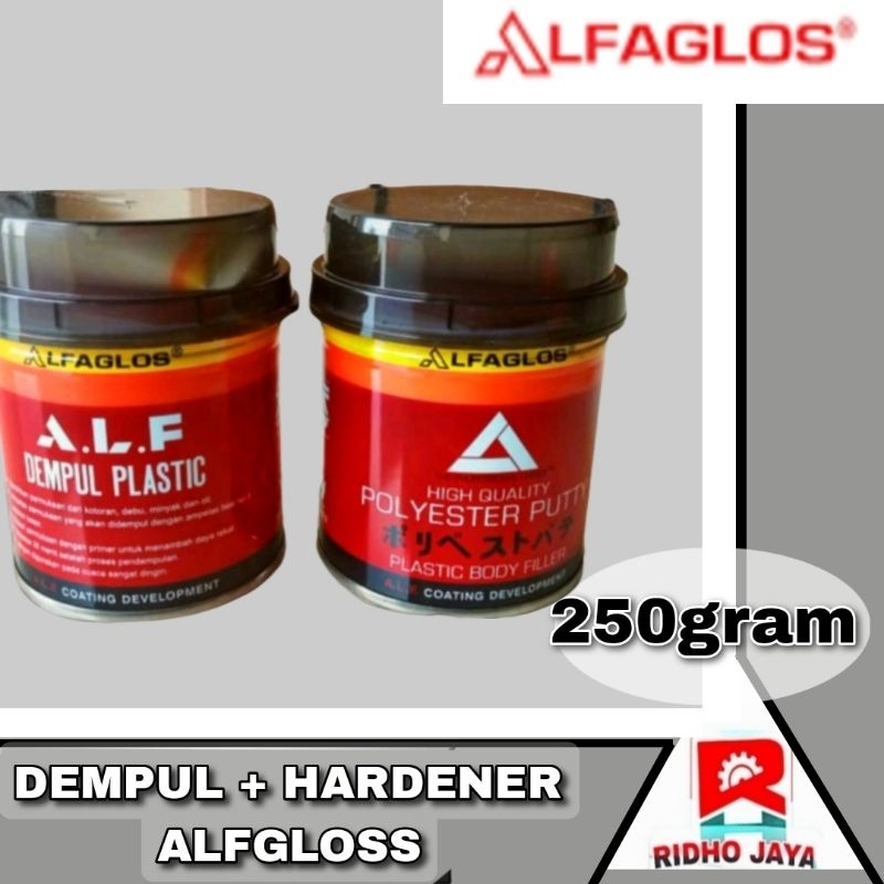 Jual Dempul Plastic Putty ALFAGLOS 250gr Besi Kayu Logam | Shopee Indonesia
