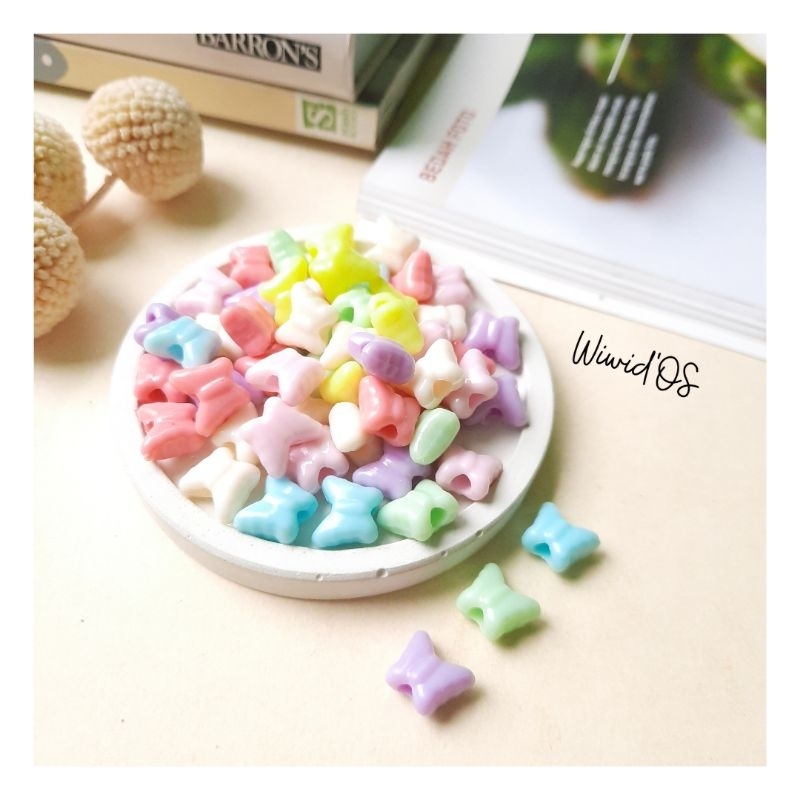 Jual (30 biji) MANIK PLASTIK KUPU GENDUT 10 mm | Shopee Indonesia