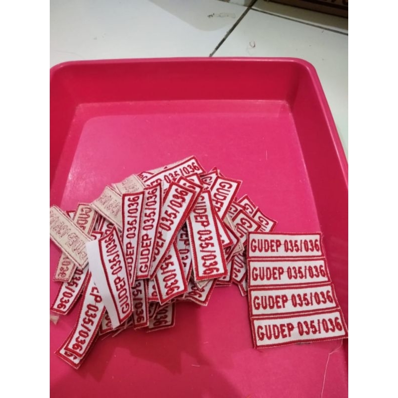 Jual BORDIR NO.GUDEP PANJANG ( 2cm x 7cm ) | Shopee Indonesia