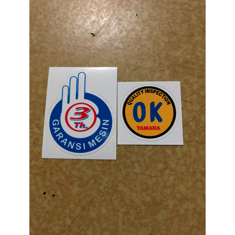 Jual Sticker Ok Dan Sticker Garansi Mesin 3 Tahun All Yamaha | Shopee ...
