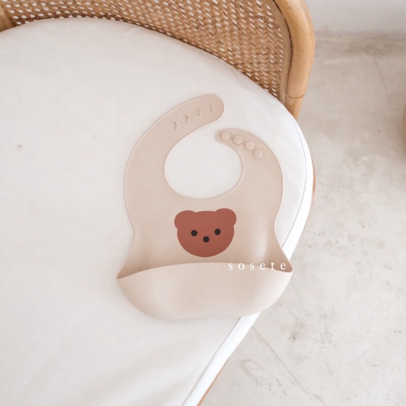 Jual Little Sosete - Premium Silicone Rubber Bibs *Bibs Bayi / Slabber ...