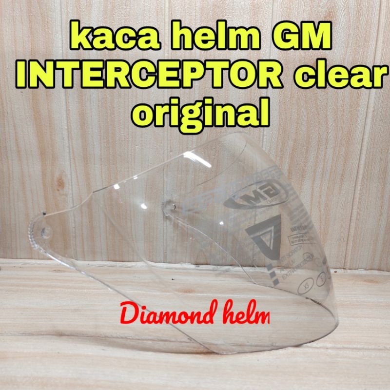 Jual VISOR HELM GM INTERCEPTOR CLEAR ORIGINAL GM | Shopee Indonesia