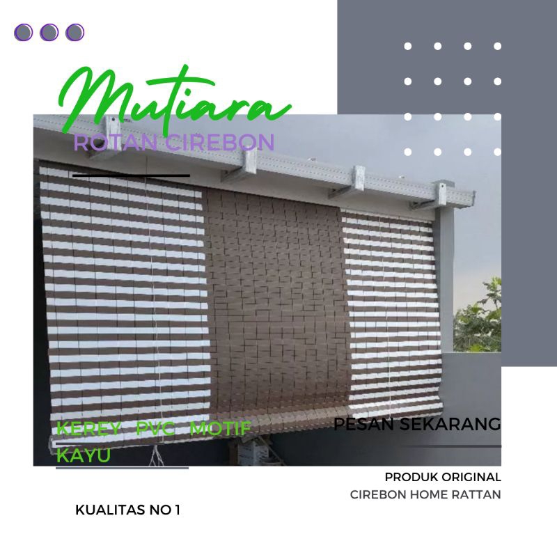 Jual Tirai / kerey outdoor warna motif bahan PVC kerey serbaguna ...