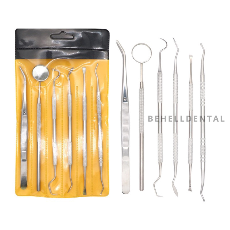 Jual Set Isi 6 Alat Penghilang Plak Karang Tartar Gigi Behelldental ...