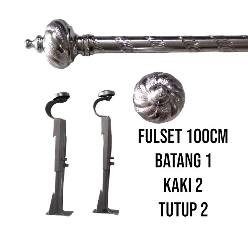 Jual BESI GORDEN / BATANG GORDEN FULSET 100CM / TIANG GORDENG / MOTIF ...