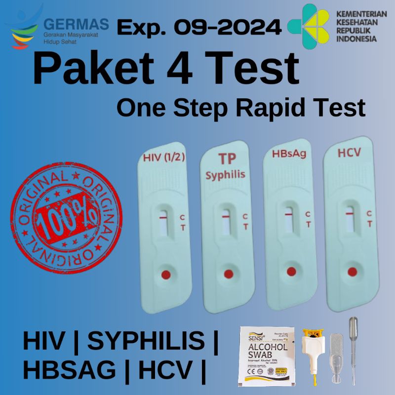 Jual Paket HIV Syphilis HBsAg HCV | 4 Test pemeriksaan | Shopee Indonesia