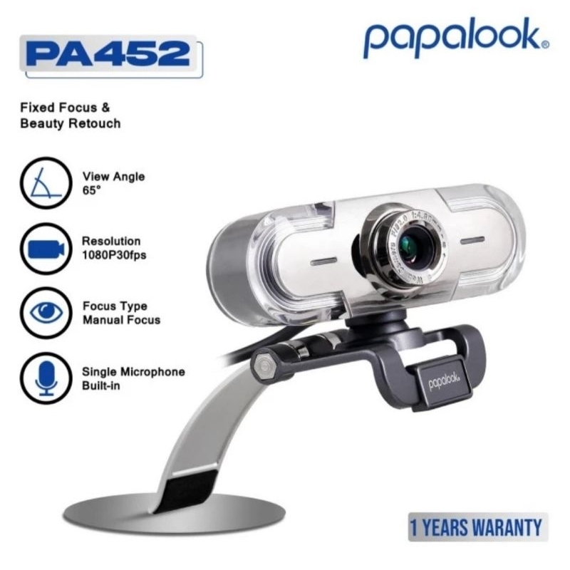 Jual PAPALOOK PA452 Webcam 1080P 30FPS Full HD with Microphone | Shopee ...