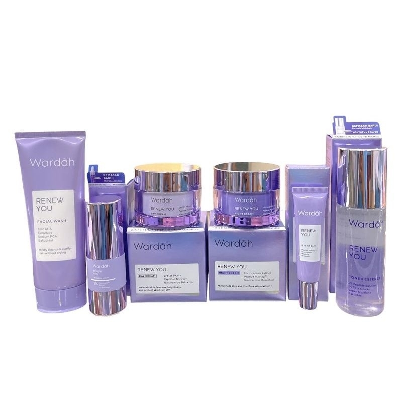 Jual WARDAH Renew You Anti Aging Series (Facial Wash | Essence | Serum ...