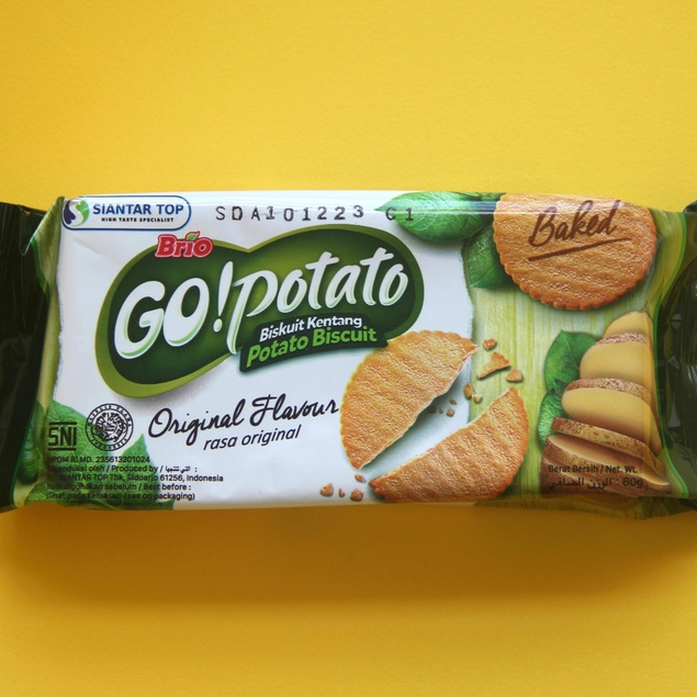 Jual Brio GO POTATO Crispy Biscuit Cracker Pack 60gr | Shopee Indonesia