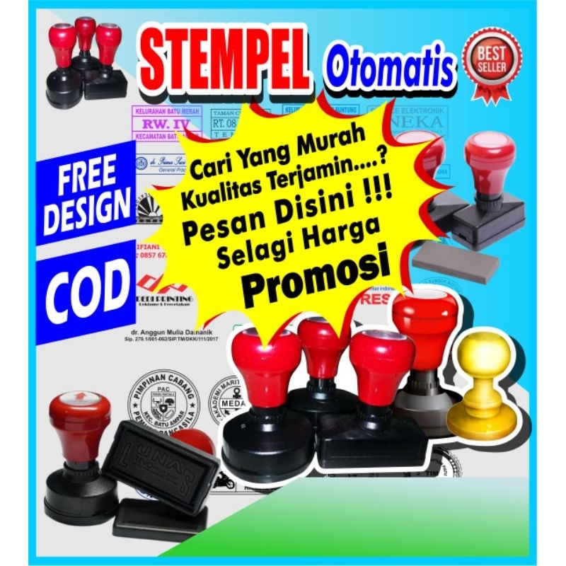 Jual STEMPEL OTOMATIS /FLASH PROMO Gratis tinta satu botol | Shopee ...