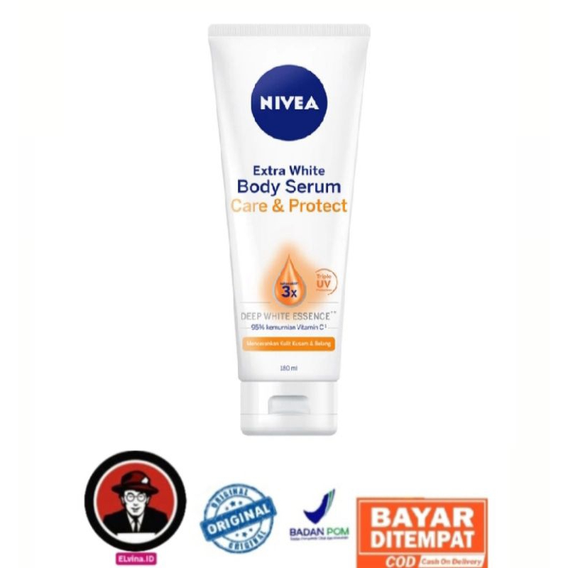 Jual Nivea Extra White Body Serum Care And Protect 180ml Shopee Indonesia