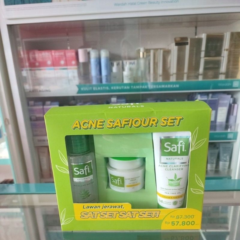 Jual Paket Safi White Natural Anti Acne Series FREE MICELLAR WATER ...