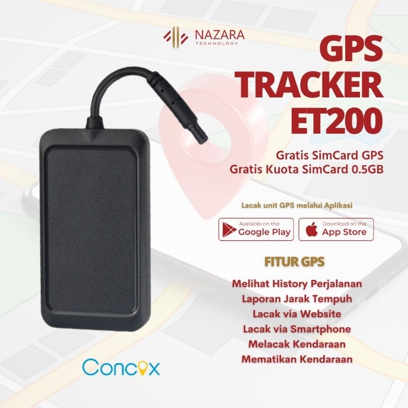 Jual Paket GPS Tracker & Server Concox ET200 Fitur Lacak & Matikan ...