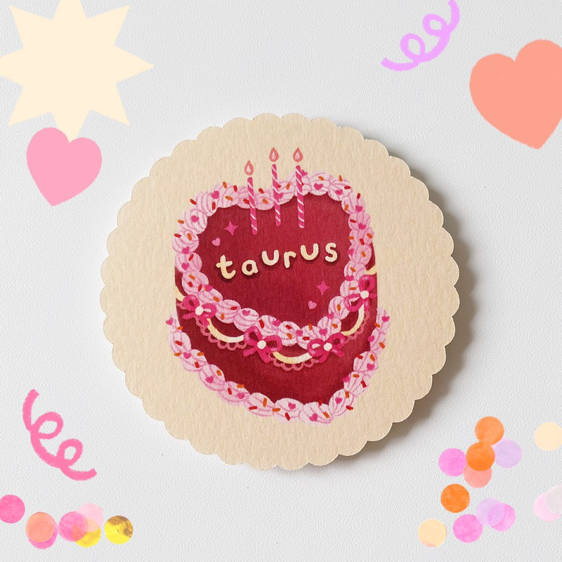 Jual weirdoinpink - TAURUS - Astrology Birthday Greeting Card, Zodiac ...