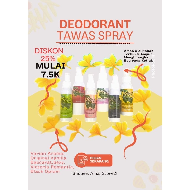 Jual Natural Deodorant Spray Tawas // Tawas Natural Deodorant // Tawas ...