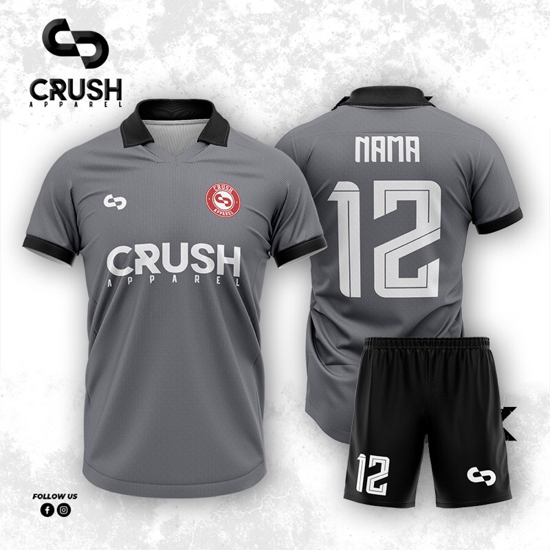 Jual Jersey Futsal Sablon Polyplex Abu Bahan Dryfit Milano Kualitas ...