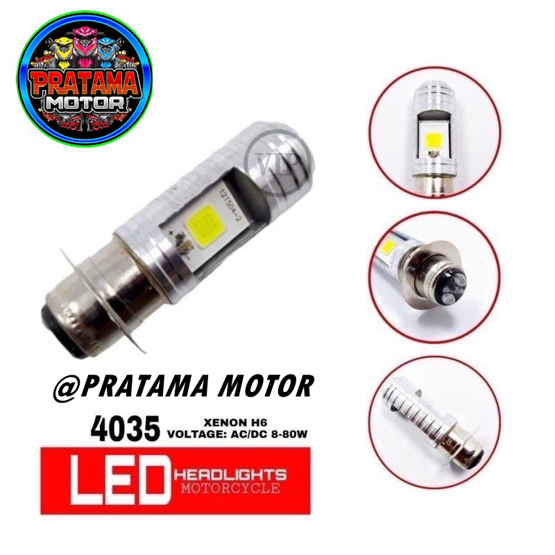 Jual PROMO Lampu Led Utama Depan 2 Led Motor Bebek dan Matic Soket H6 2 Sisi Pnp-Putih (TSS ...