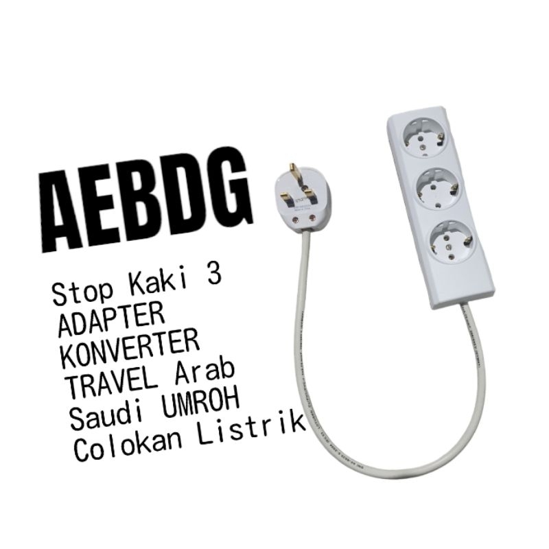 Jual AEBDG KONVERTER OVER STEKER KAKI 3 KE 2 / STOP Kontak Kaki 3 Tiga ...
