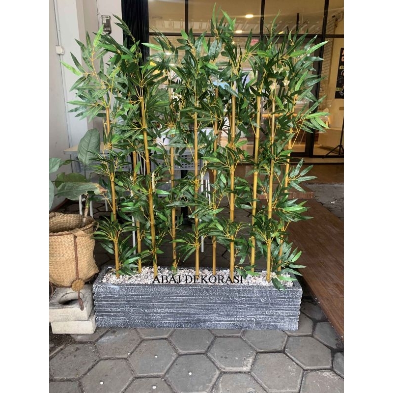 Jual partisi pot cor artificial partisi bambu hiasan dekorasi rumah ...