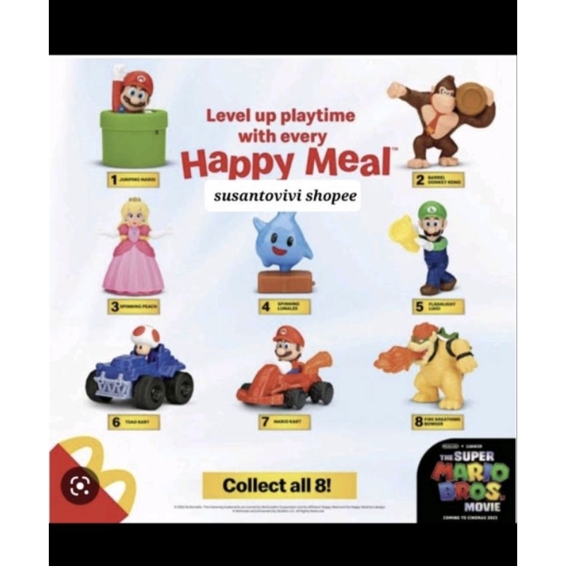 Jual Happy Meal MCD Mcdonald Mario Set | Shopee Indonesia