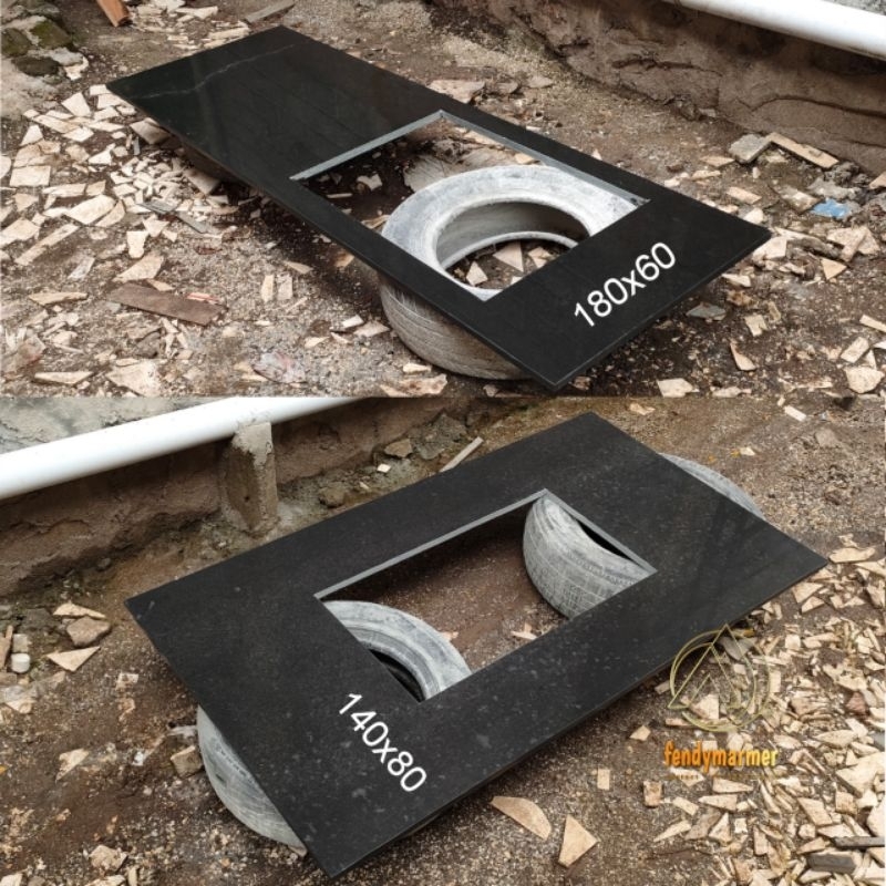 Jual Meja dapur/top table/kitchen set batu andesit/granit hitam ...